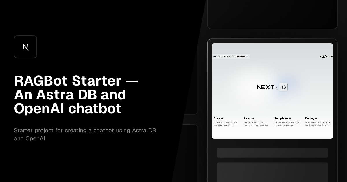 RAGBot Starter — An Astra DB and OpenAI chatbot