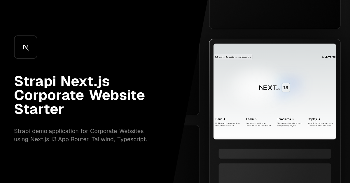Strapi Next.js Corporate Website Starter