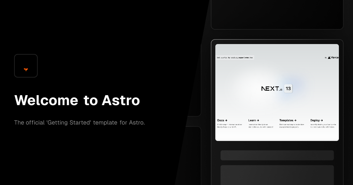 Welcome to Astro