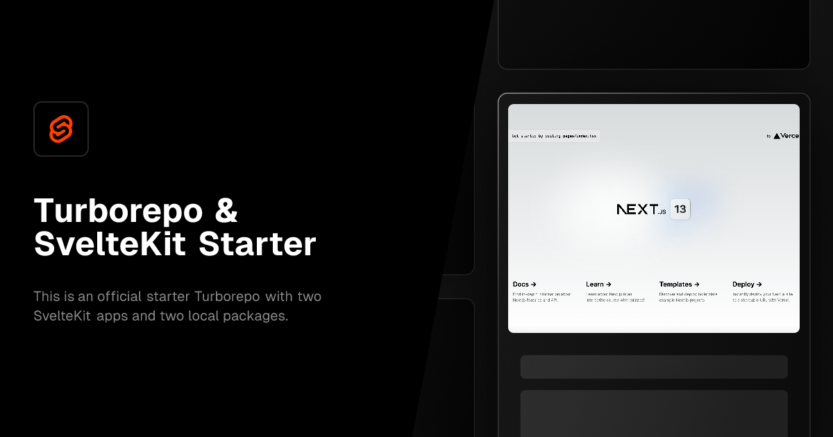 Turborepo & SvelteKit Starter