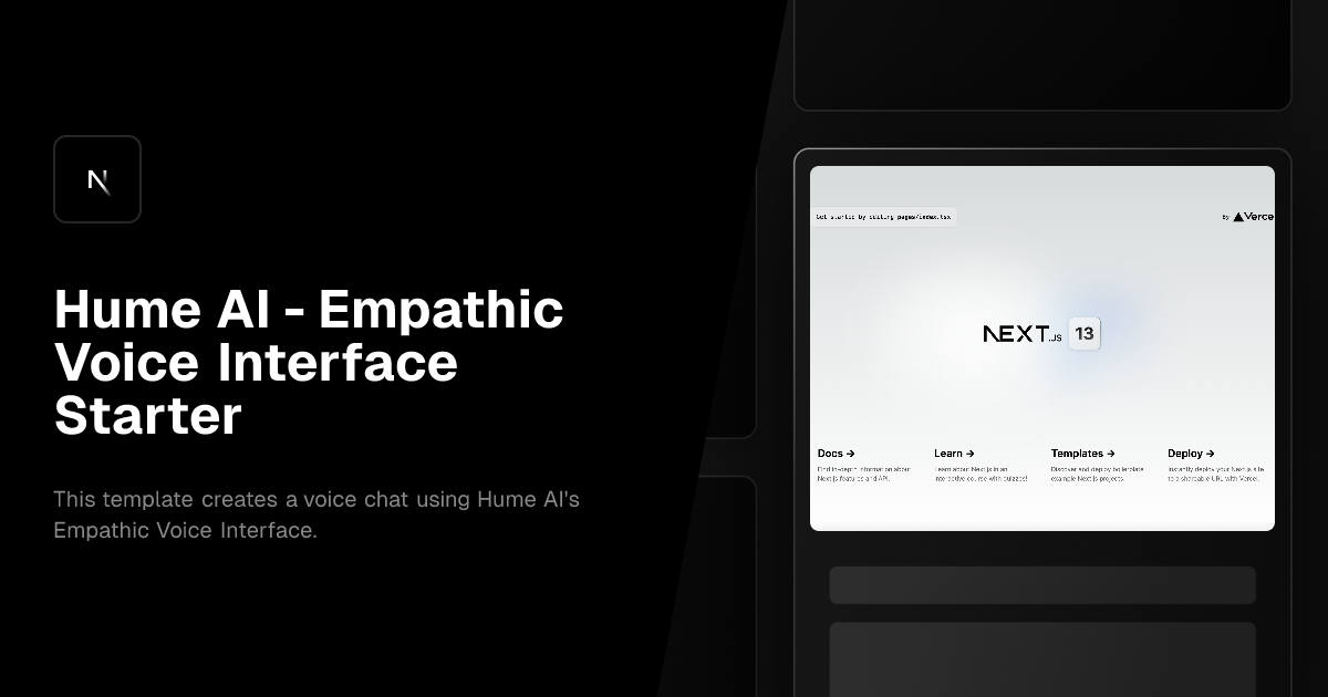 Hume AI - Empathic Voice Interface Starter