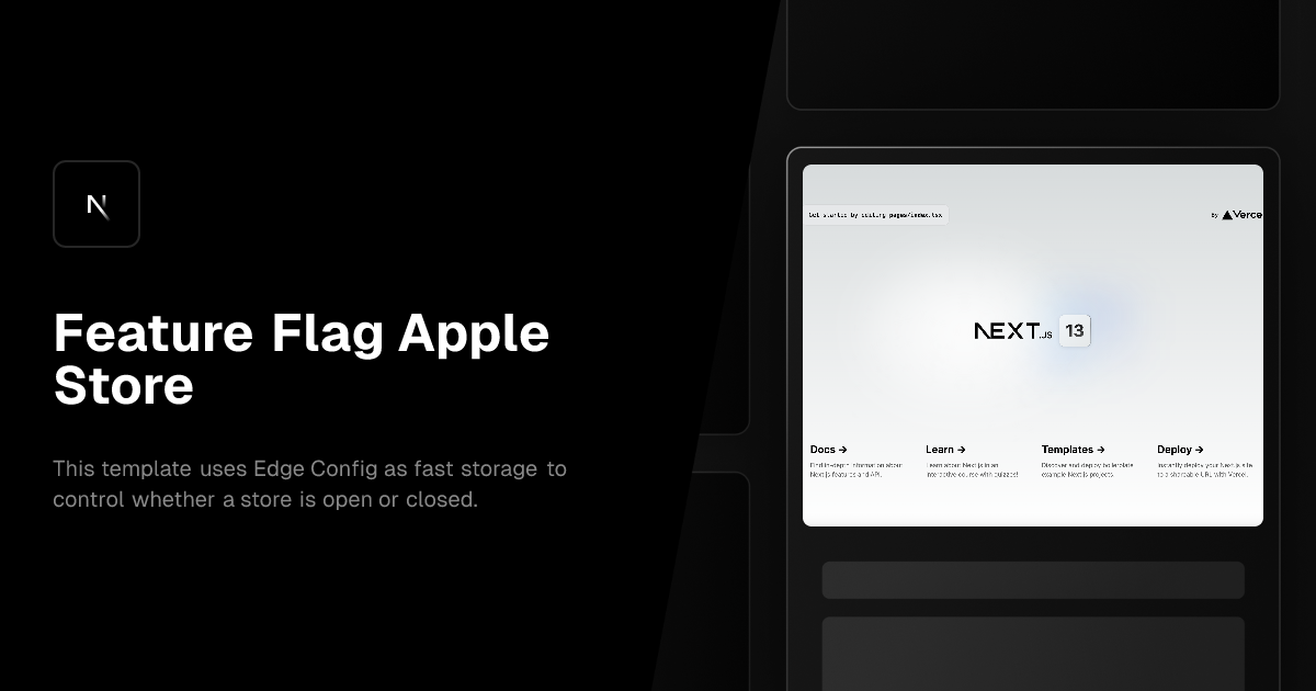 Feature Flag Apple Store – Vercel
