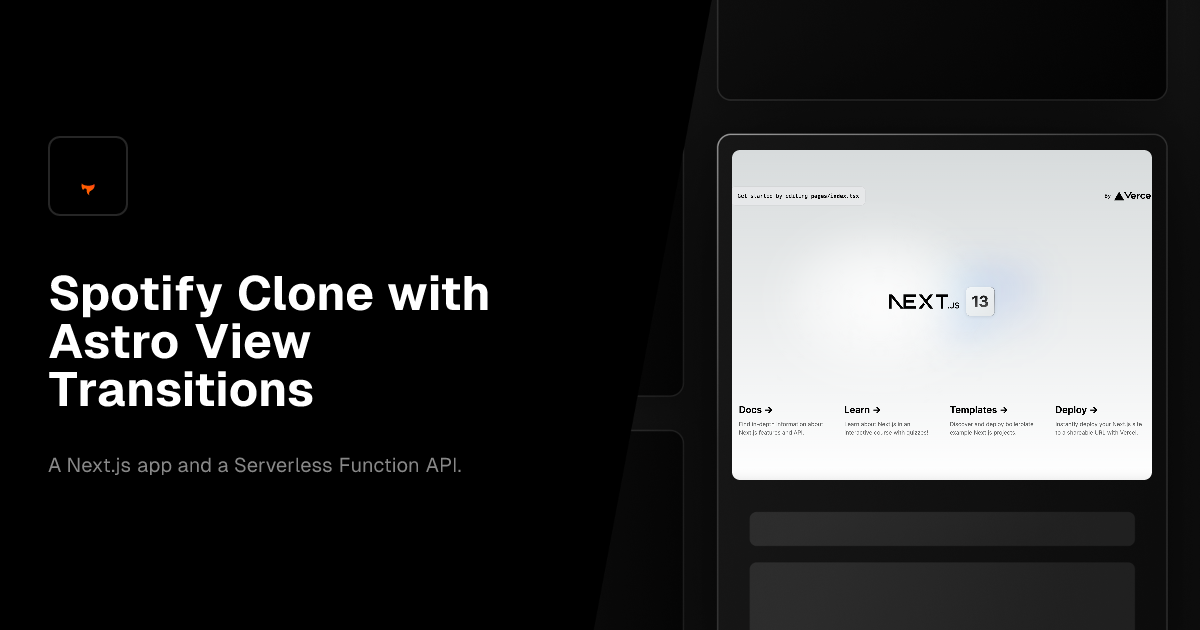 Spotify Clone with Astro View Transitions