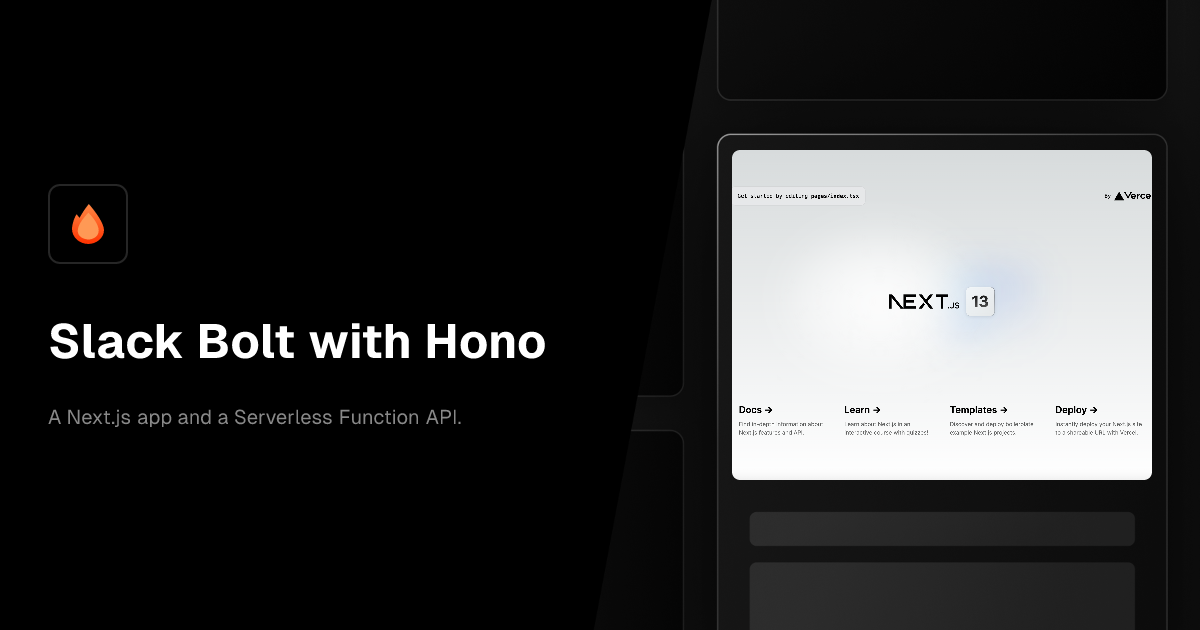 Slack Bolt with Hono