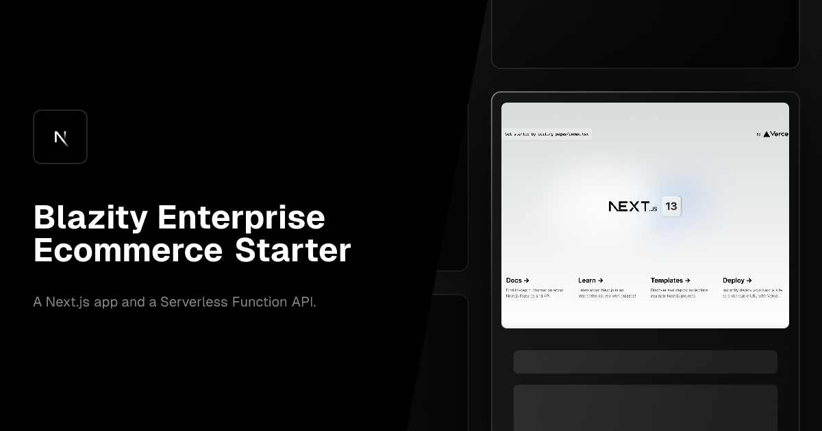 Blazity Enterprise Ecommerce Starter