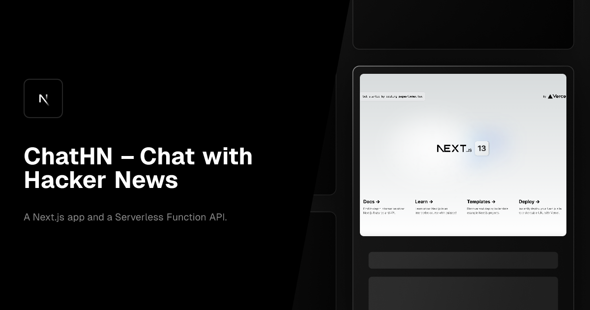 ChatHN – Chat with Hacker News