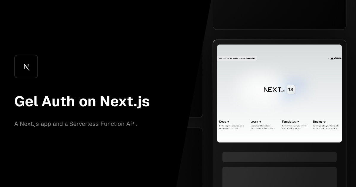Gel Auth on Next.js