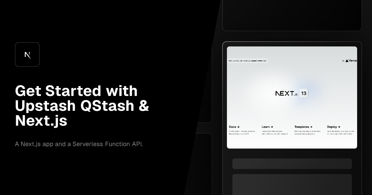 Get Started with Upstash QStash & Next.js