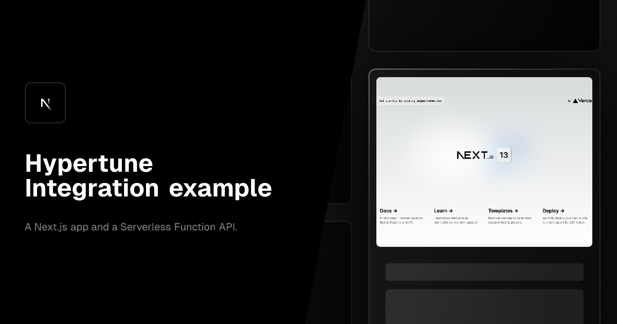 Hypertune Integration example