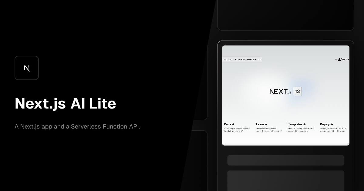 Next.js AI Lite