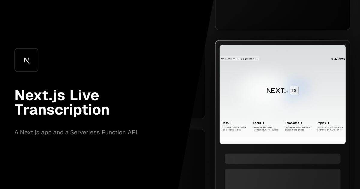 Next.js Live Transcription