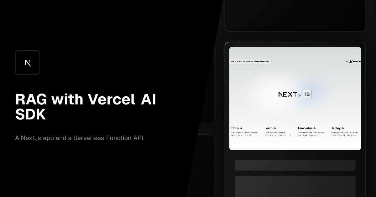 RAG with Vercel AI SDK