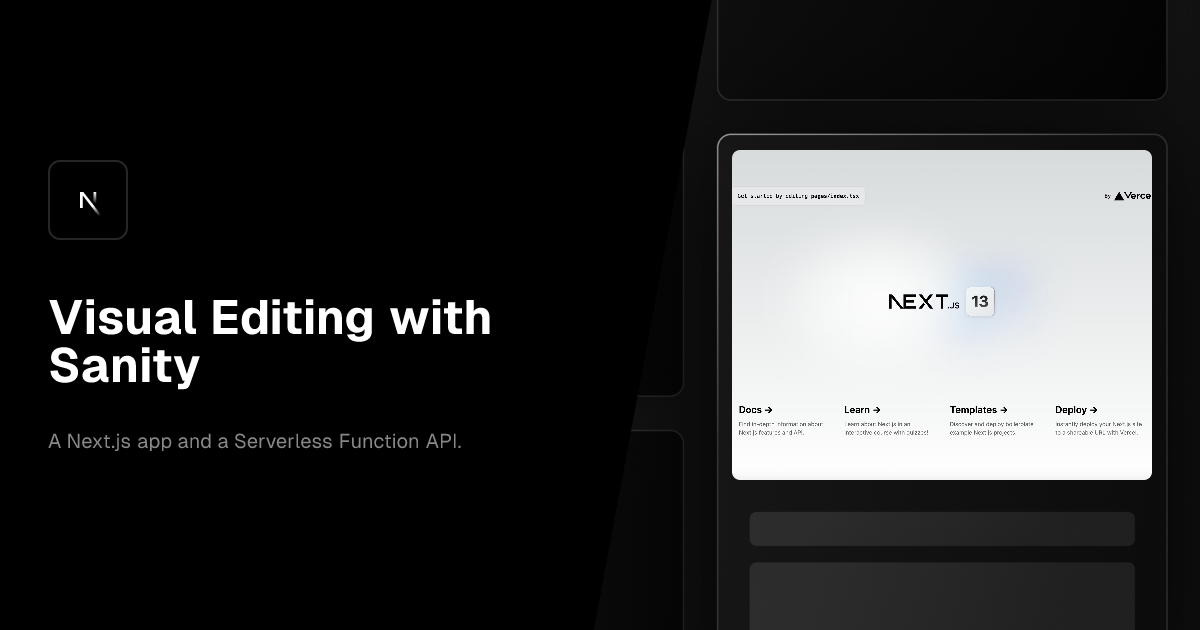 Visual Editing with Sanity