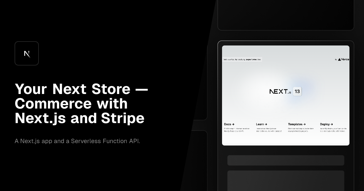 Your Next Store — Commerce with Next.js and Stripe