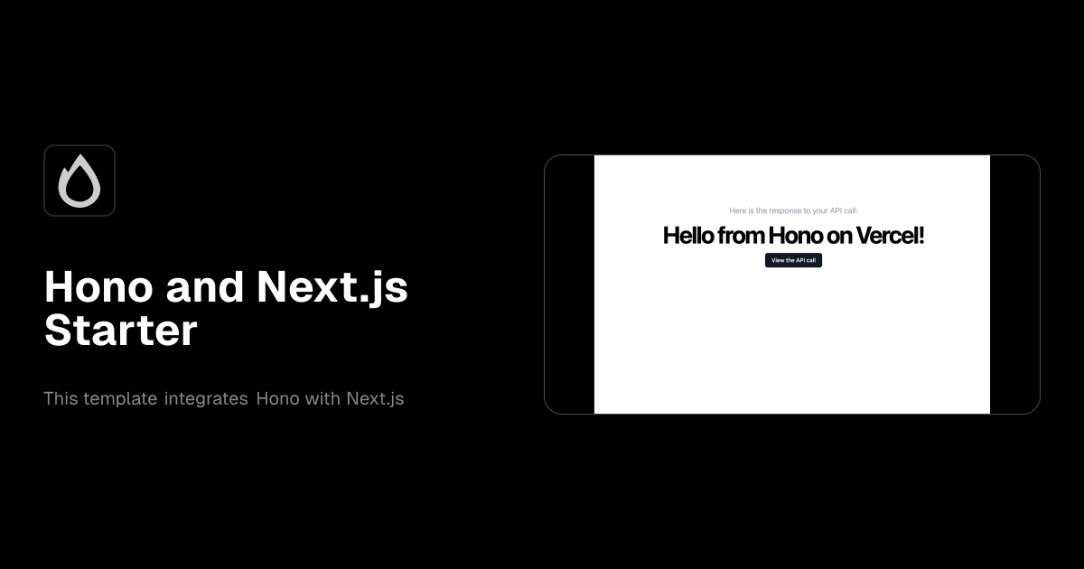 Hono and Next.js Starter - Vercel