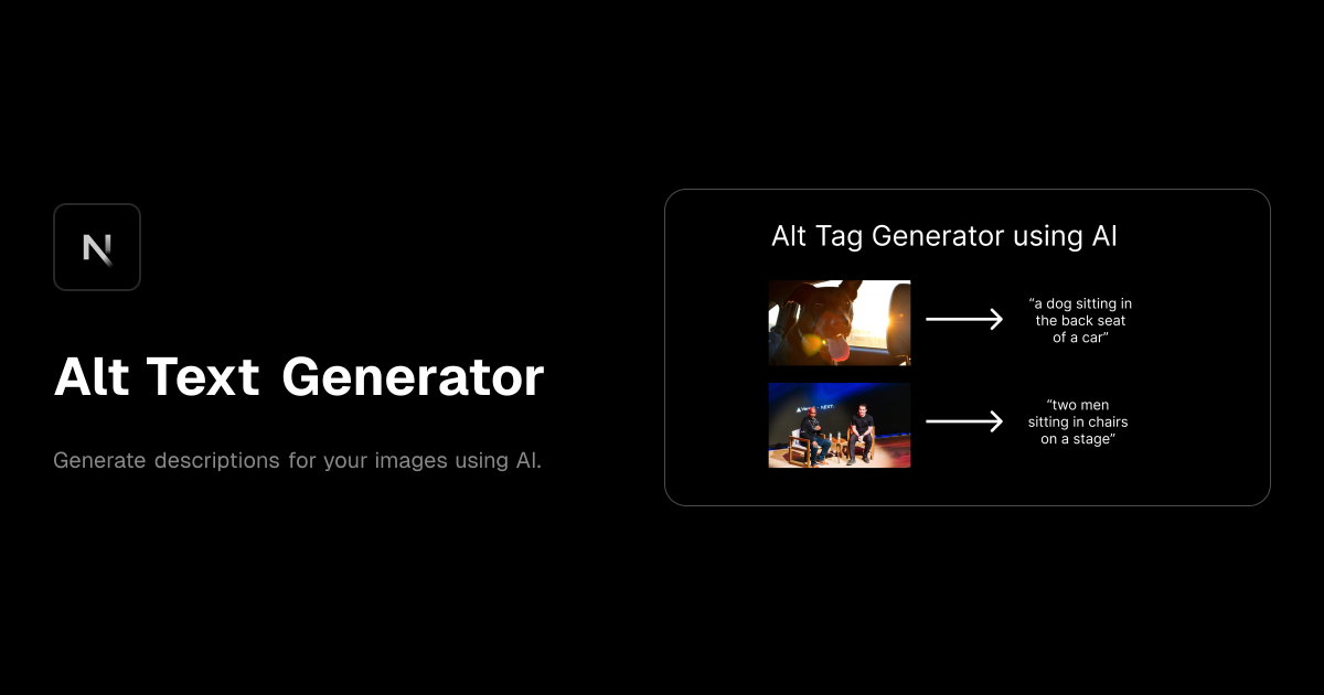 AI-Powered Alt Text Generator for Images - Vercel