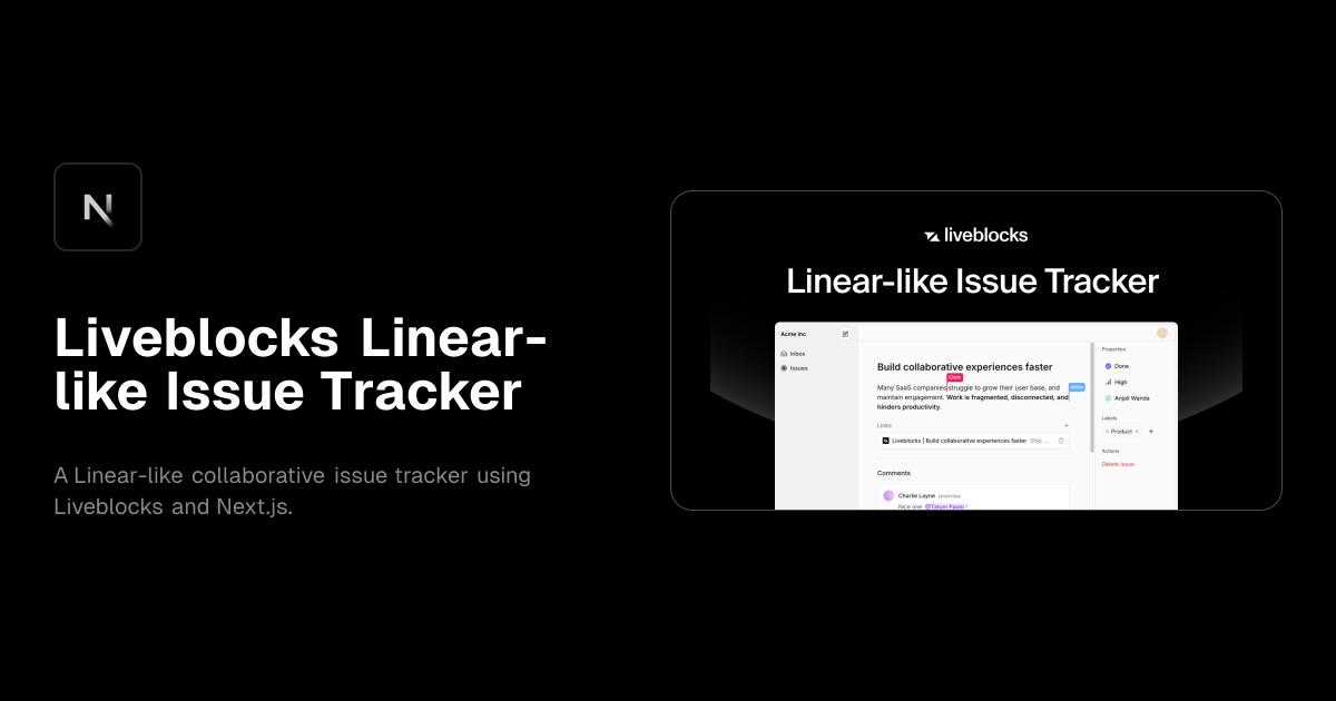 Liveblocks Linear-like Issue Tracker - Vercel