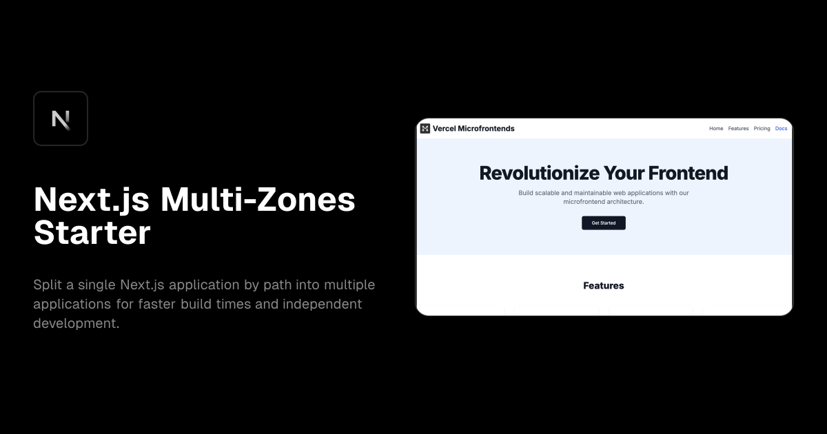 Next.js Multi-Zones Starter - Vercel