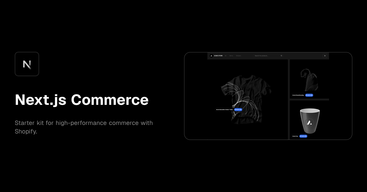 Next.js Commerce Templates & Starters for Shopify - Vercel
