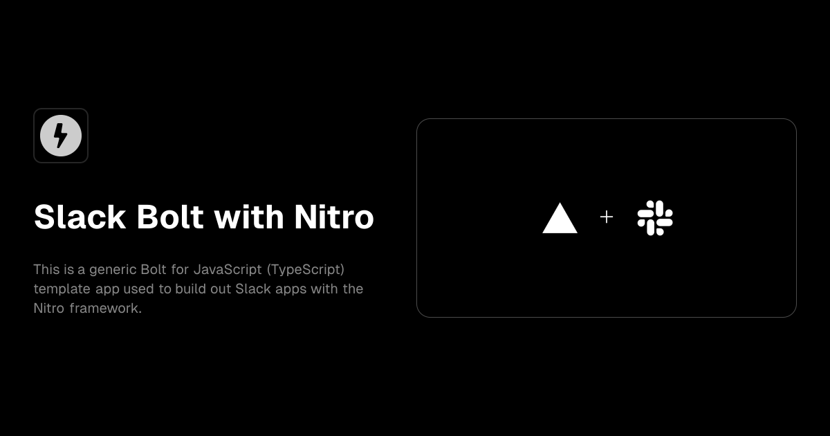 Slack Bolt with Nitro - Vercel