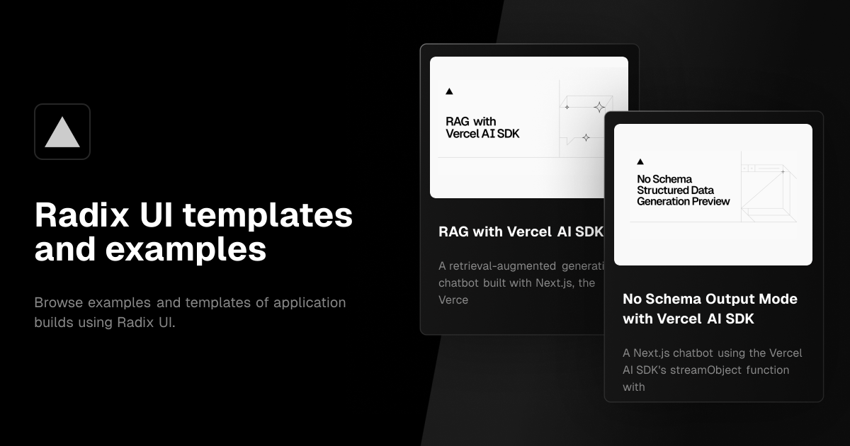 Radix UI Templates - Vercel